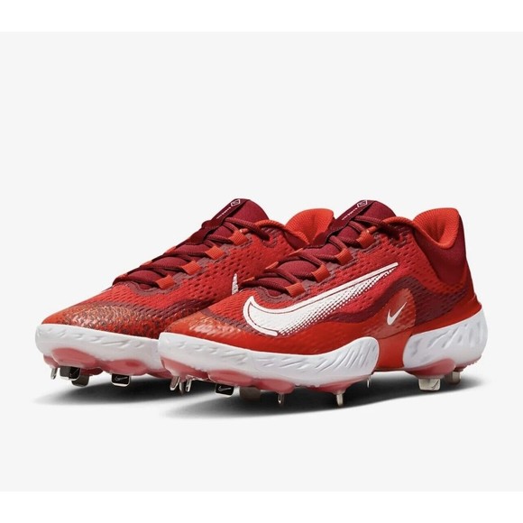Nike | Shoes | Nike Alpha Huarache Elite 4 Low Red Baseball Cleats ...
